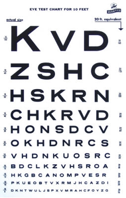 Graham Field Snellen Eye Chart - 10' Distance – HelpMedicalSupplies