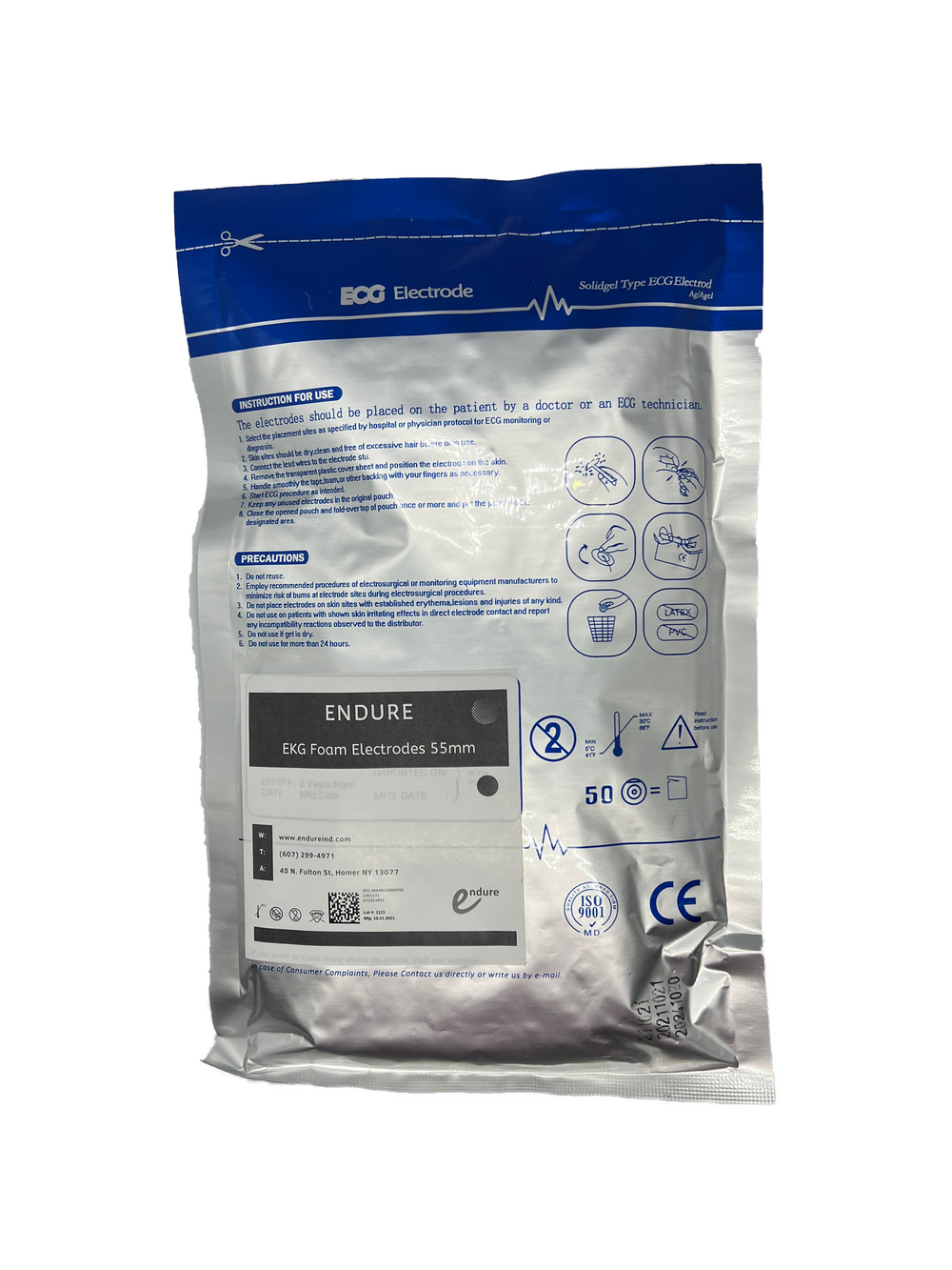 EKG Snap Electrode, Round 55mm Foam - Pack of 50 – HelpMedicalSupplies