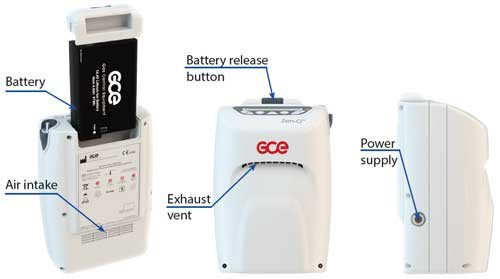 GCE Zen-O Portable Oxygen Concentrator with Continuous & Pulse Flow ...